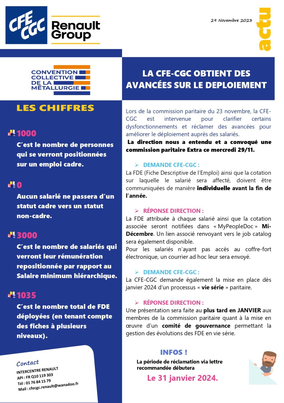 EDCM : Revendications CFE-CGC | CFE-CGC Renault group